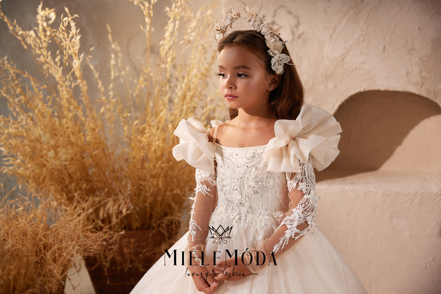Calla Luxury Couture Flower Girl Dress Miele Moda Luxury Fashion