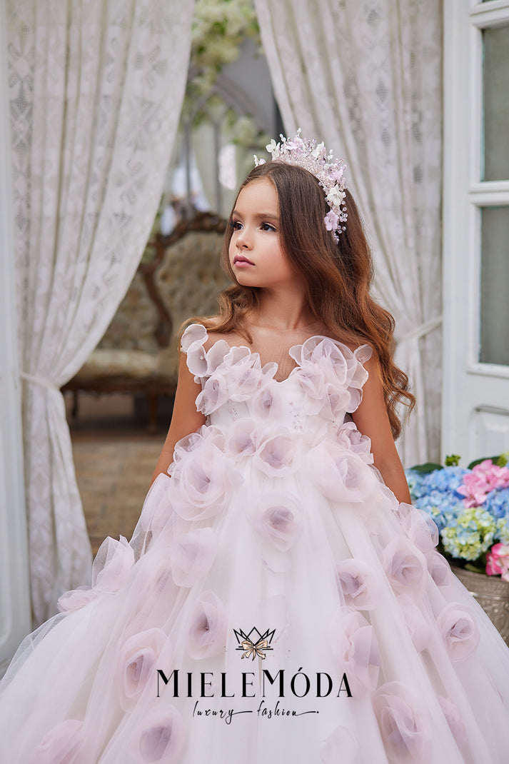 Eliza Luxury Couture Flower Girl Dress - Miele Moda Luxury Fashion