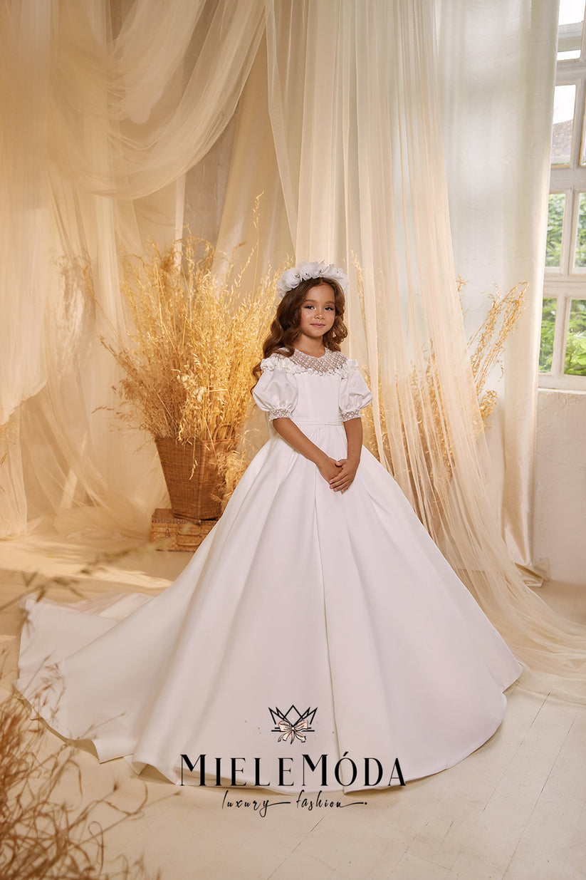 Evanthe Couture Flower Girl Communion Dress - Miele Moda Luxury Fashion