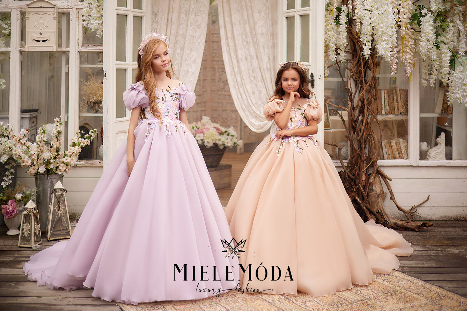 Flora Luxury Couture Flower Girl Dress - Miele Moda Luxury Fashion