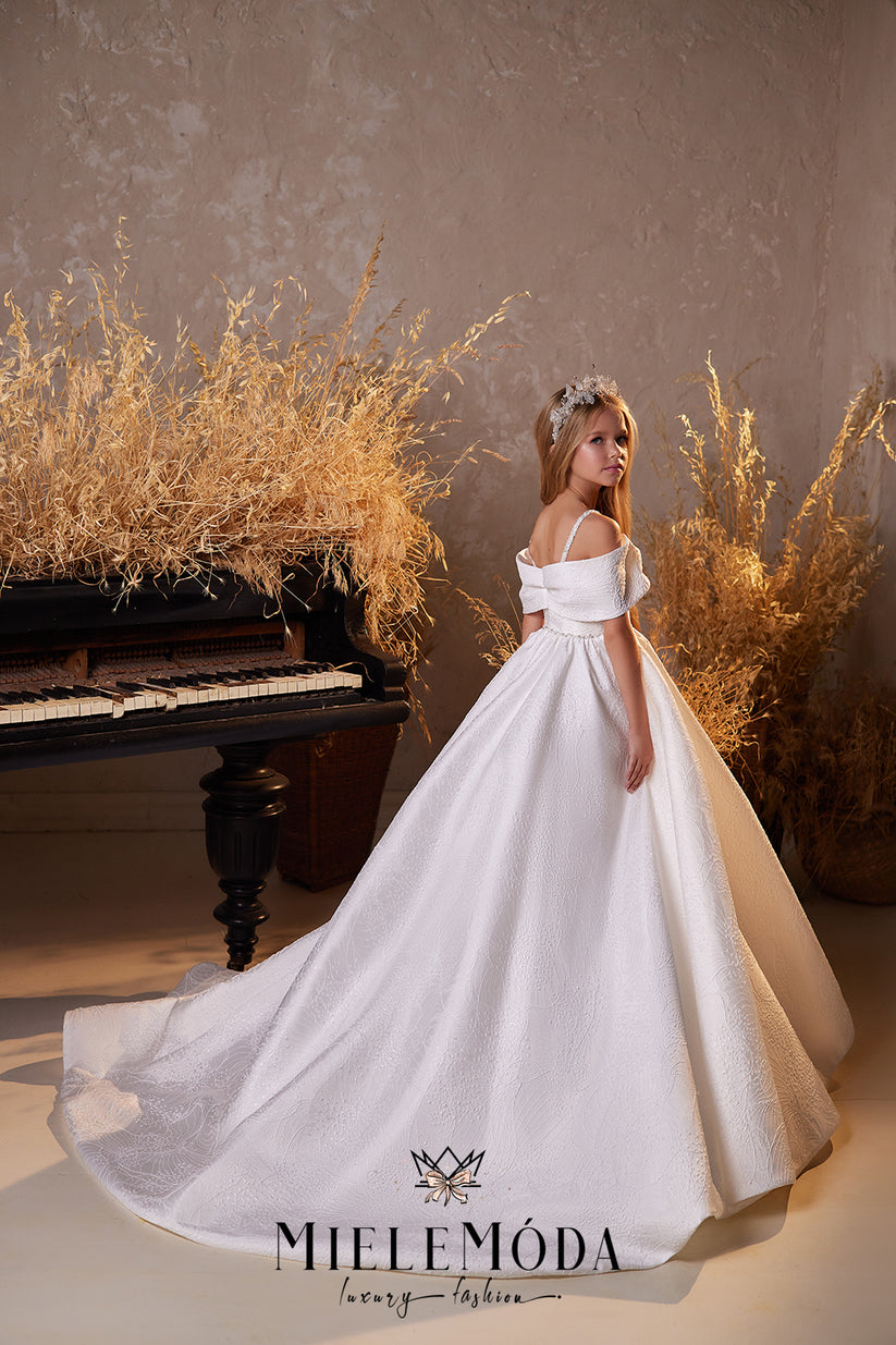 Linnea Couture Flower Girl Communion Dress - Miele Moda Luxury Fashion