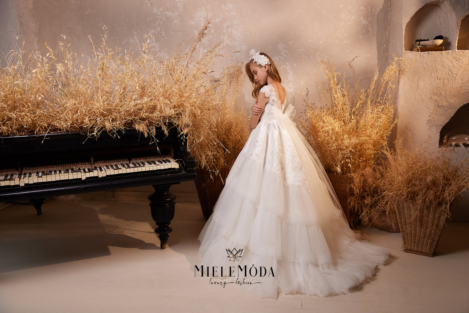 Millaray Couture Flower Girl Communion Dress - Miele Moda Luxury Fashion