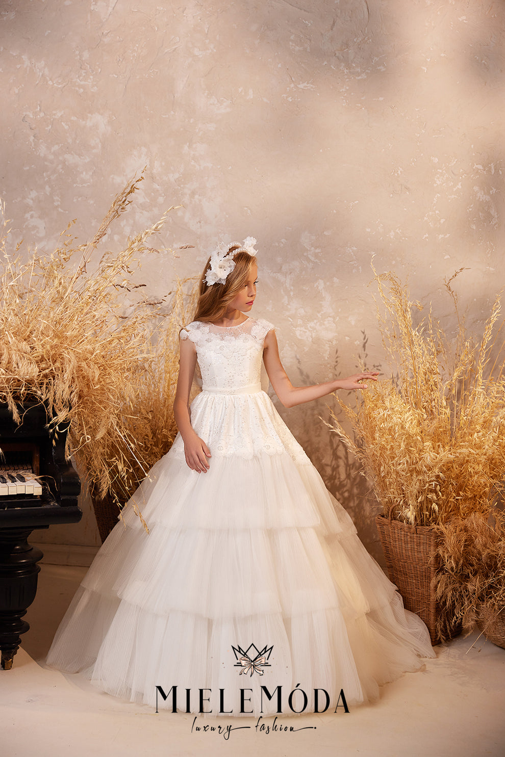 Millaray Couture Flower Girl Communion Dress - Miele Moda Luxury Fashion