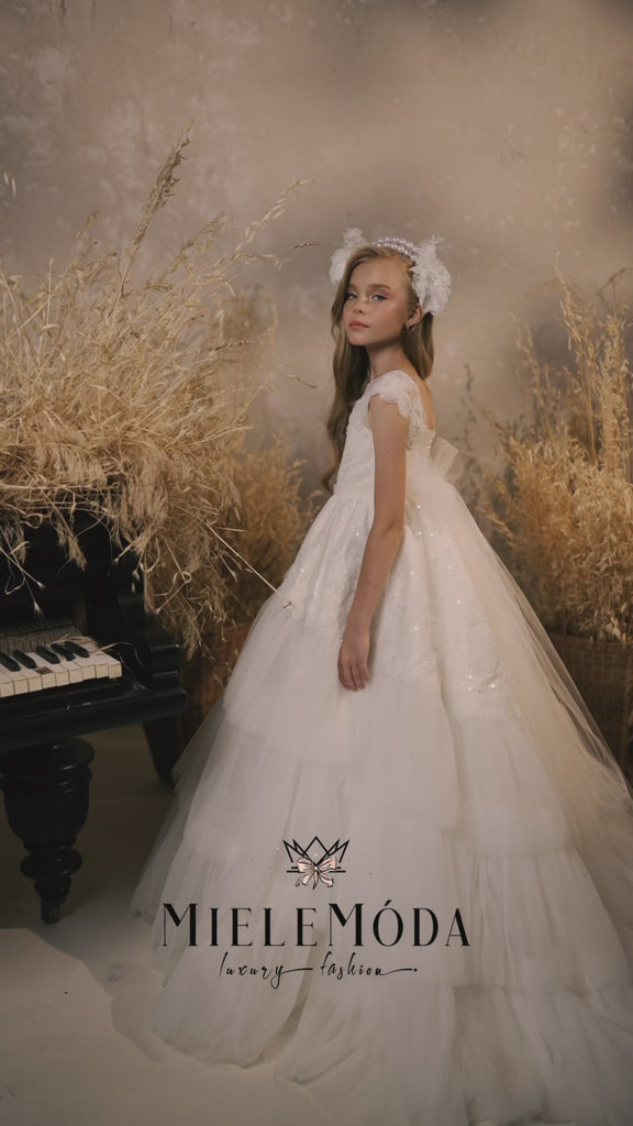 Millaray Couture Flower Girl Communion Dress - Miele Moda Luxury Fashion
