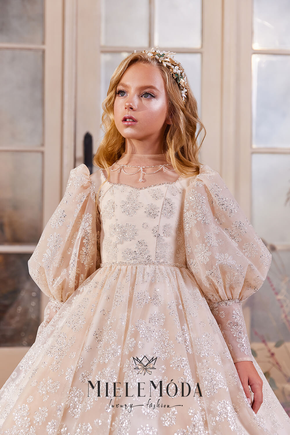 Bilyana Luxury Couture Flower Girl Dress - Miele Moda Luxury Fashion