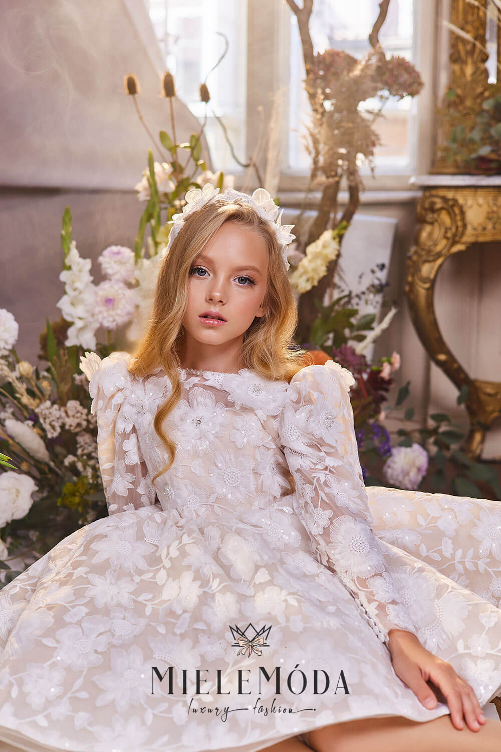 Mihaela Luxury Flower Girl Dress - Miele Moda Luxury Fashion