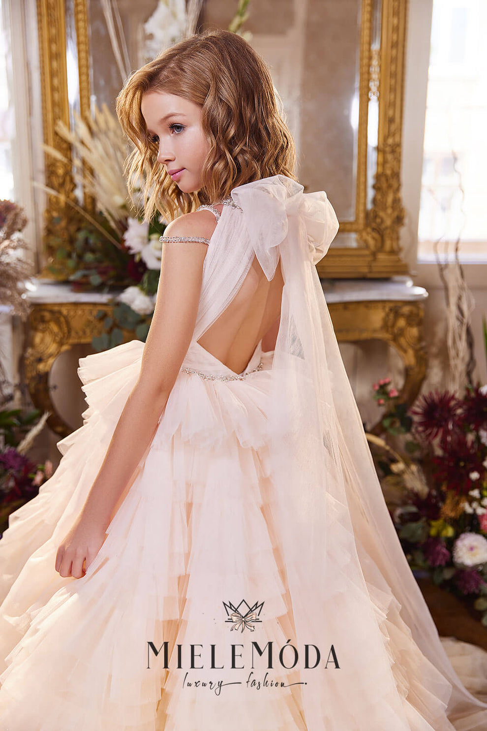 Vessela Luxury Flower Girl Ombré Dress - Miele Moda Luxury Fashion
