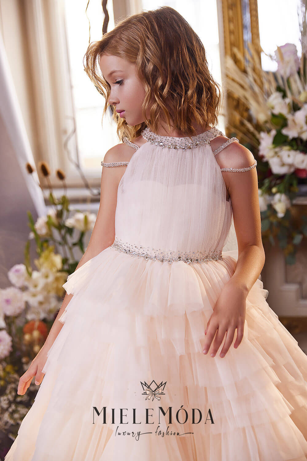 Vessela Luxury Flower Girl Ombré Dress - Miele Moda Luxury Fashion